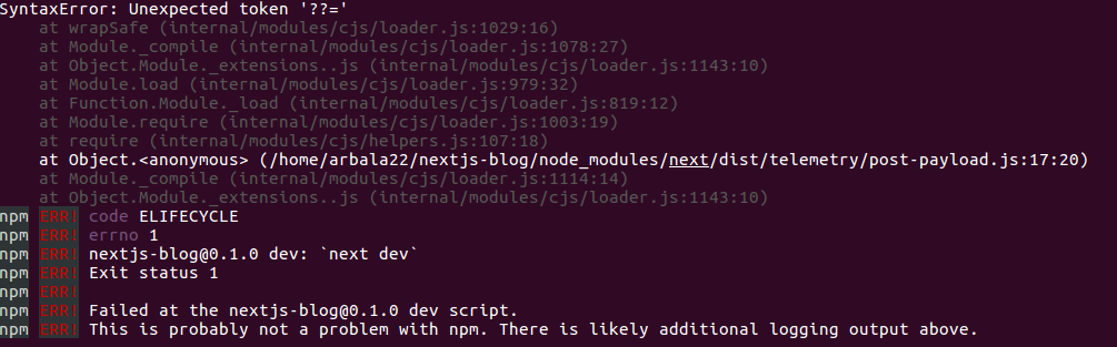 Next JS Source Code Running Error in Dev · vercel next.js · Discussion #49287 · GitHub