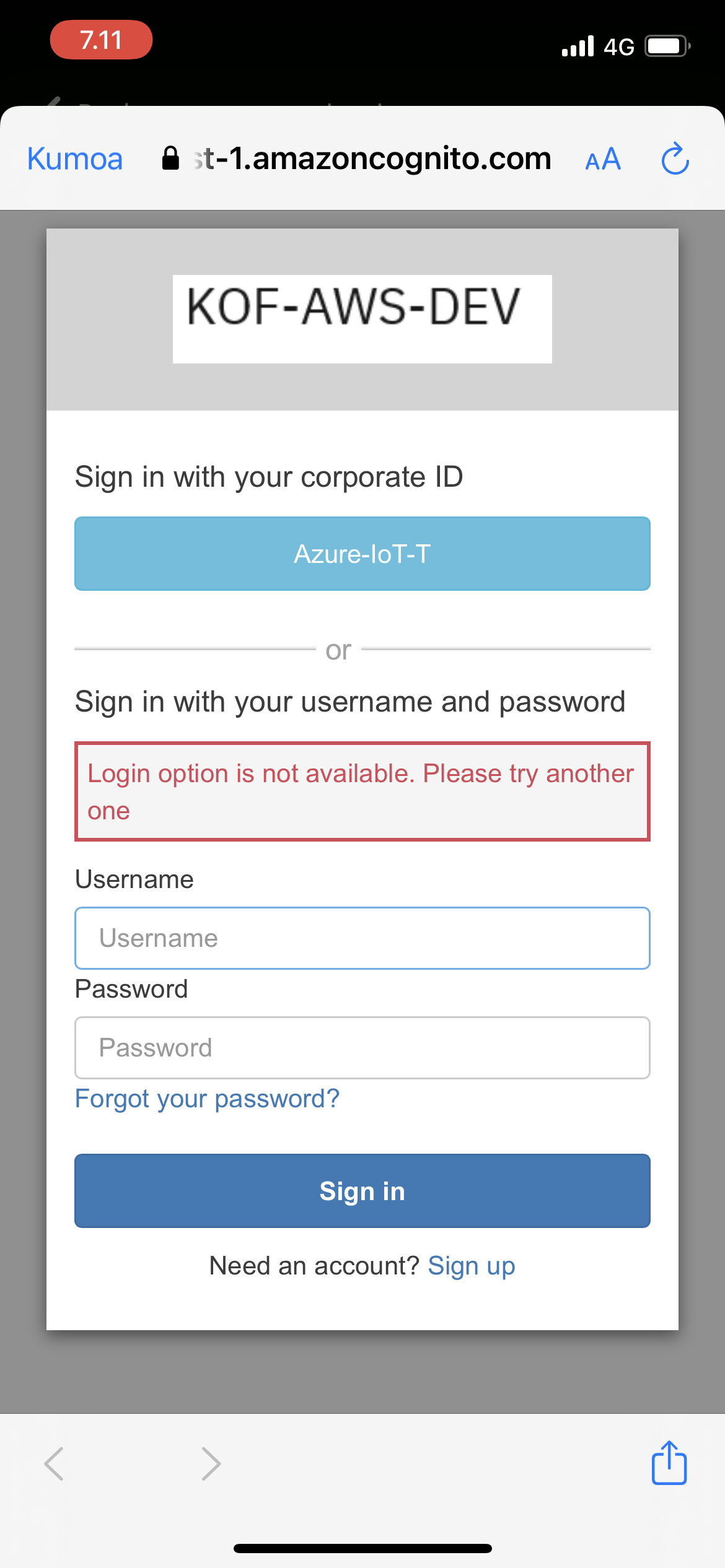 Identity Provider not automatically chosen with signInWithWebUI & popup occurring with ...