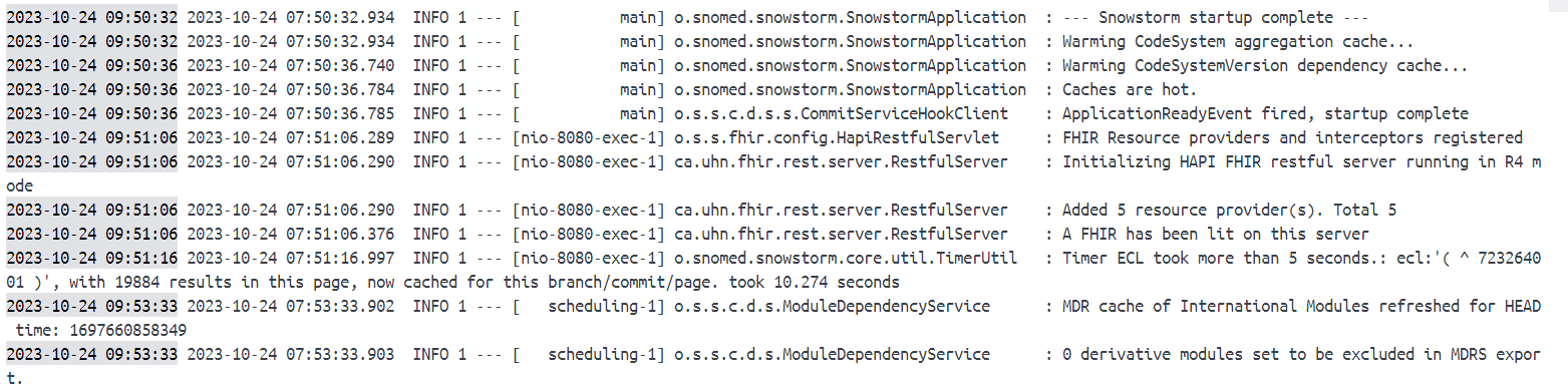 I would like to see the incoming HTTP requests in the snowstorm's docker container logs. · Issue ...