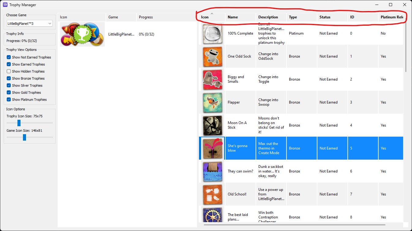 [Feature request] Option to hide or show columns in Trophy Manager · Issue #13873 · RPCS3/rpcs3 ...