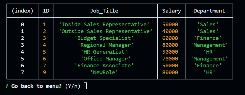 GitHub - JakeZook/Employee-Database: A terminal application using node and SQL to view and ...