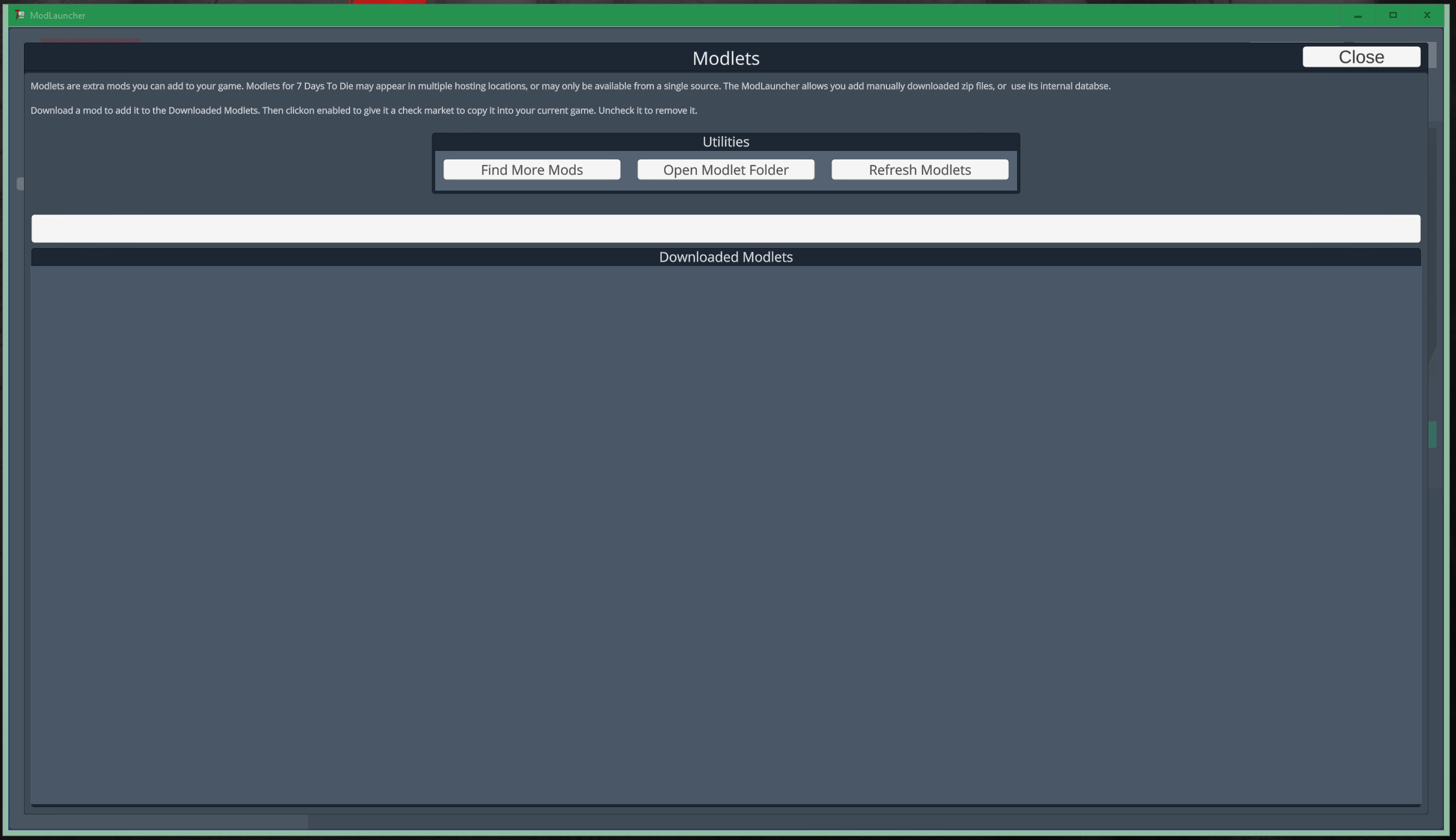 v4.0.0.98 - can't install modlets / no mod directory · Issue #6 · SphereII/7D2DModLauncher · GitHub