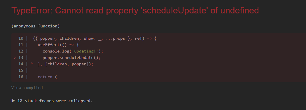 Popover Updating Position Dynamically Example Does Not Work · Issue 5213 · React Bootstrap