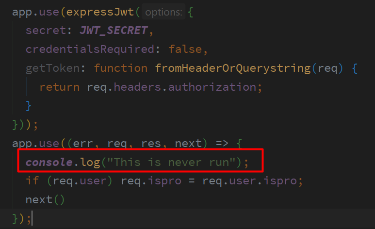 Credentialsrequired False Should Call Next Without Rejecting · Issue 231 · Auth0 Express Jwt