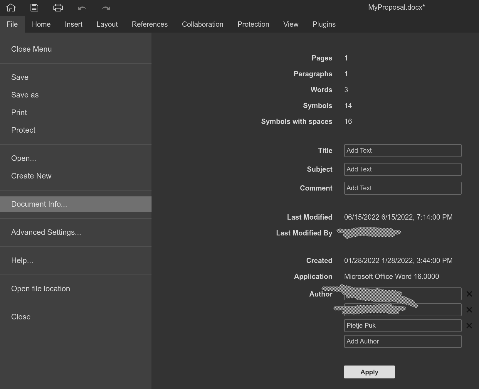 Add additional properties in Document Info · Issue #1794 · ONLYOFFICE/DocumentServer · GitHub