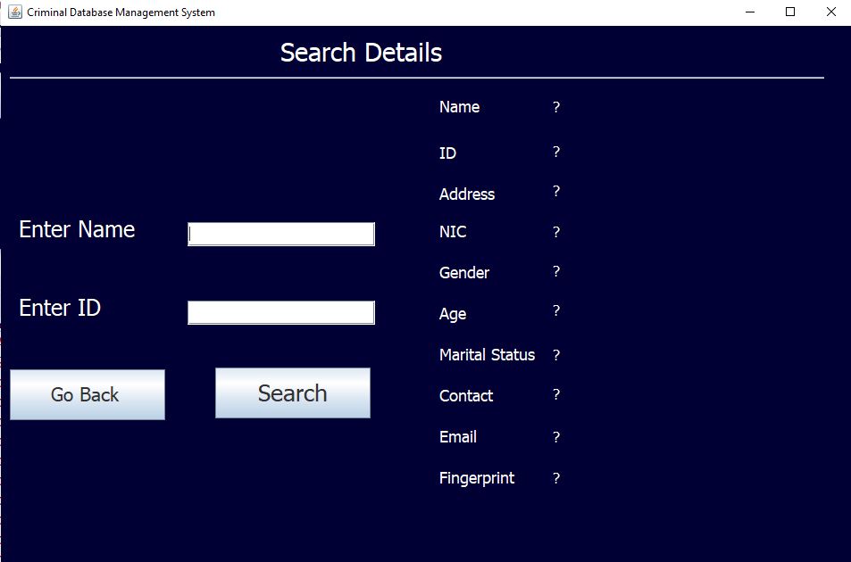 GitHub - Mahaveermandloi/Criminal-Database-Management-System: The Criminal Database Management ...
