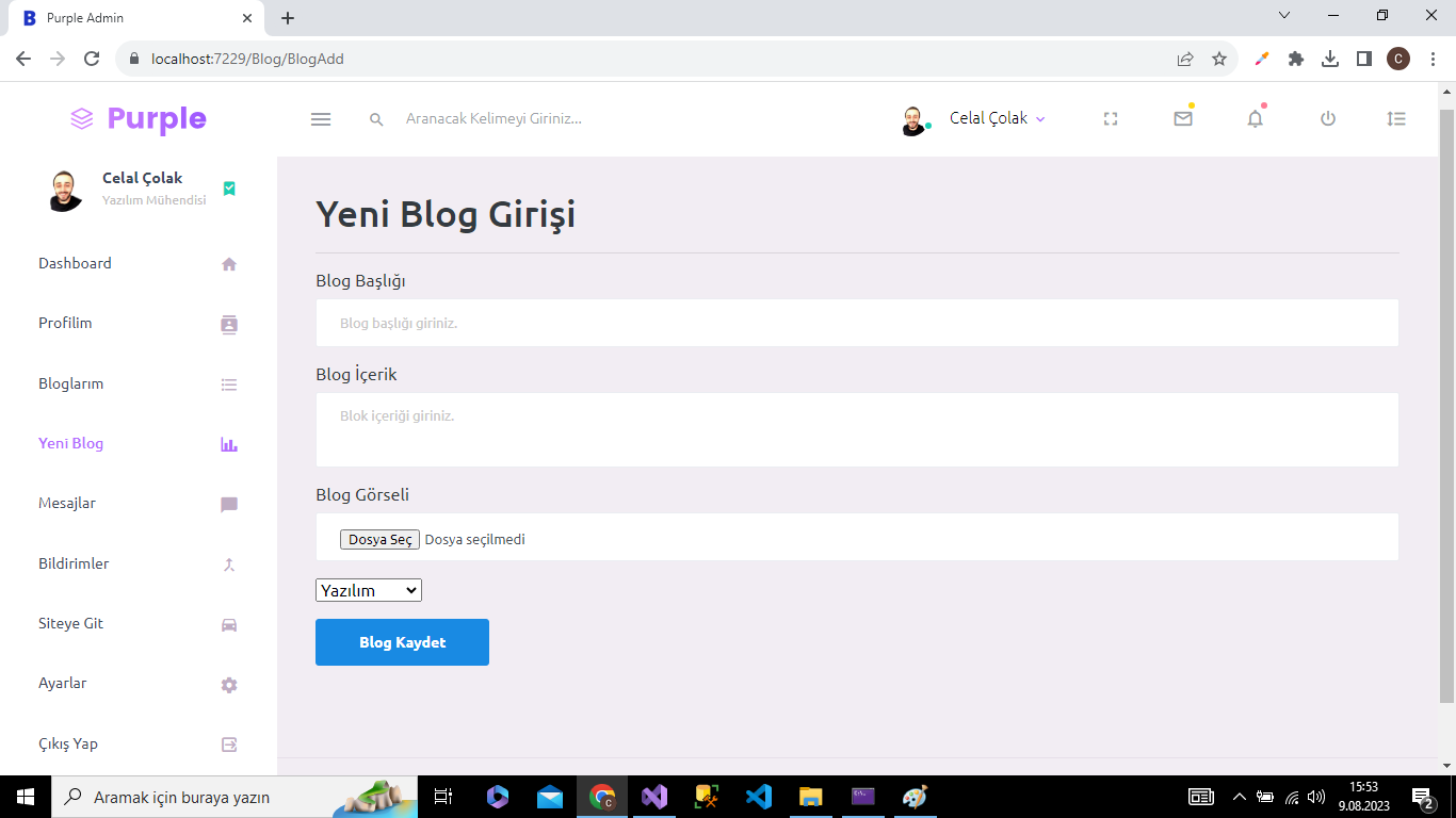Github Celalcolak94 Blogproje