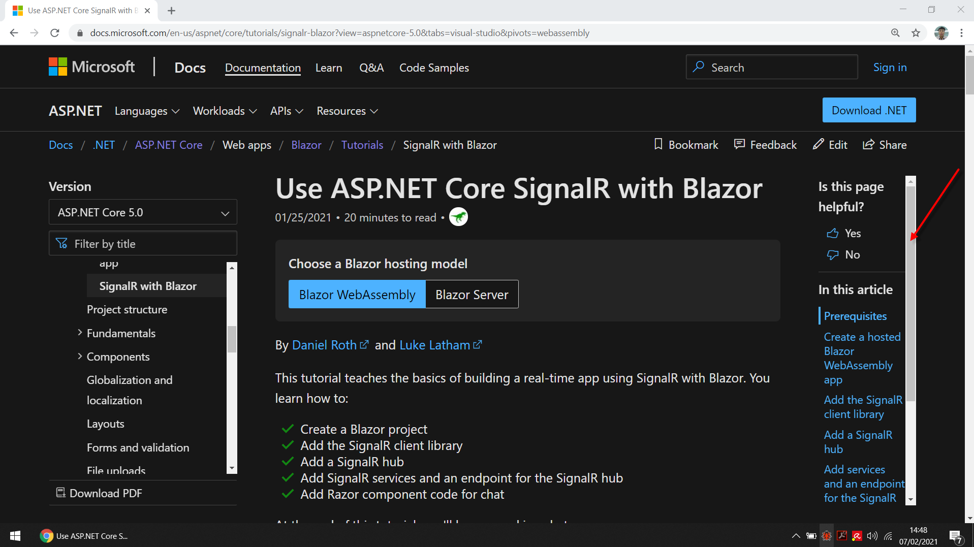 The sidebar of page error · Issue #21463 · dotnet/AspNetCore.Docs · GitHub