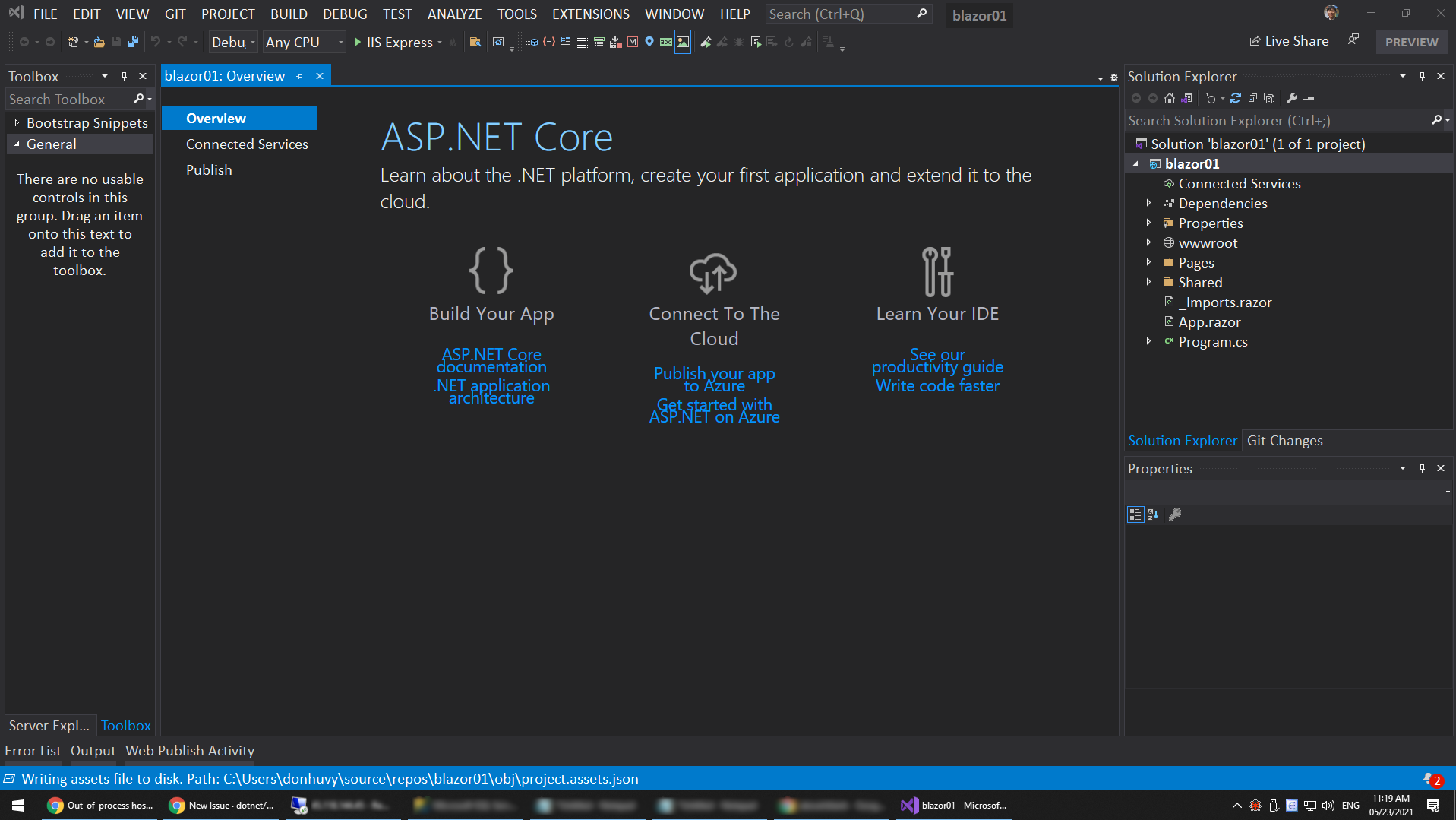 .NET 6 Blazor WebAssembly IIS hosting project template fails to run at first start · Issue ...