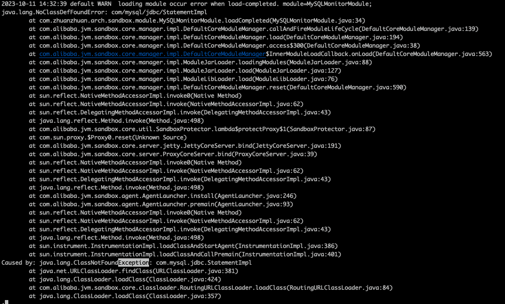 Springboot下module中使用宿主应用类报错classnotfoundexception · Issue 444 · Alibabajvm Sandbox · Github 0753