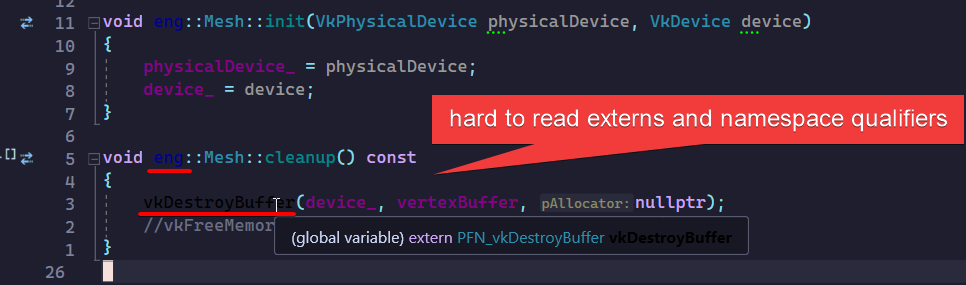 hard to read namespace qualifiers and externs (C++) · Issue #30 · catppuccin/visual-studio · GitHub
