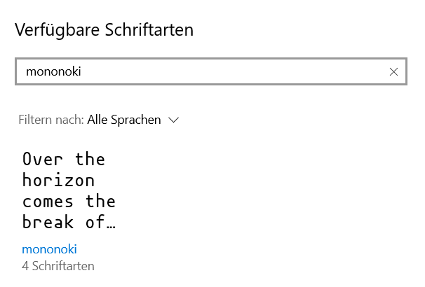 The bold italic version of mononoki font is detected as a separate font · Issue #109 · madmalik ...