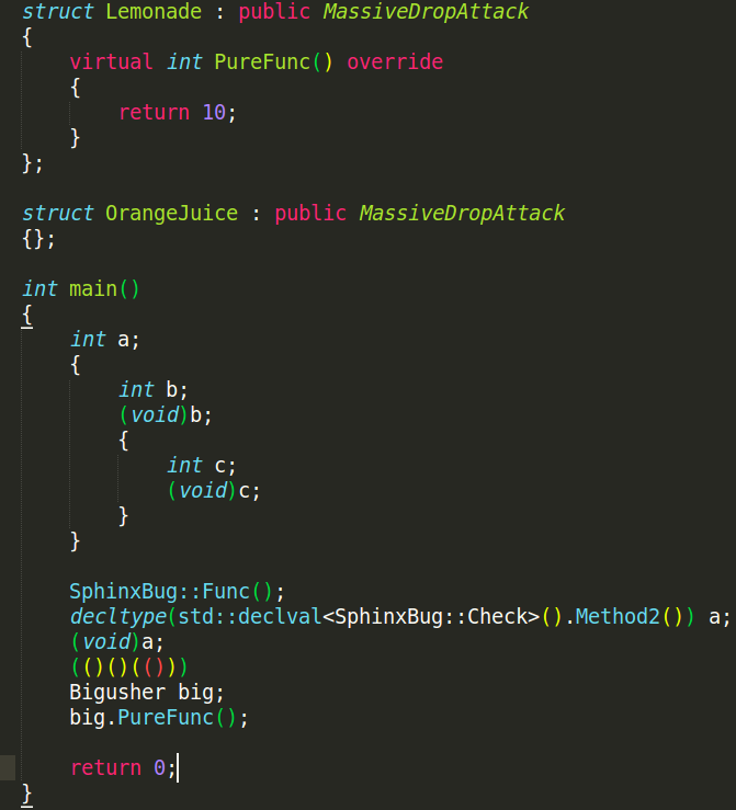 [C++] Redundant meta.group scope for methods without parameters in class definition · Issue ...
