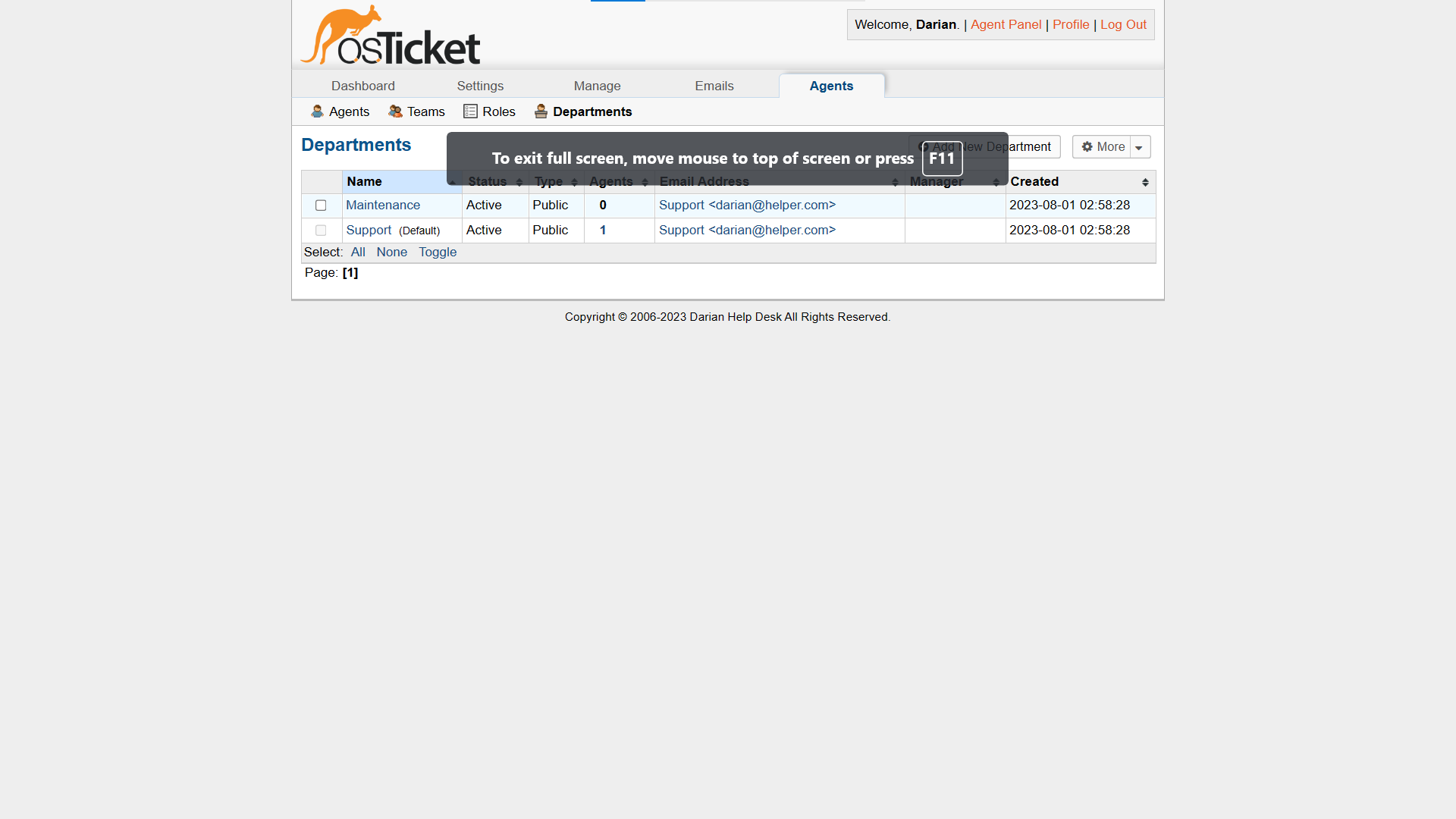 GitHub - DarianWells/osticket-post-install: Post installation configuration for osTicket