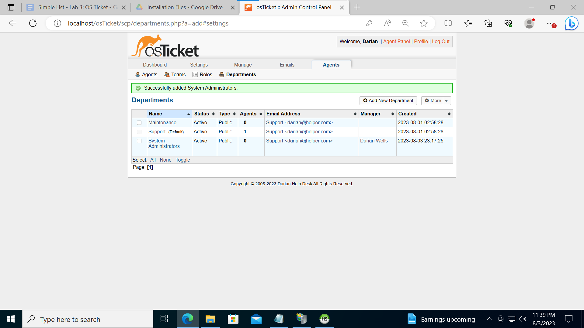 GitHub - DarianWells/osticket-post-install: Post installation configuration for osTicket