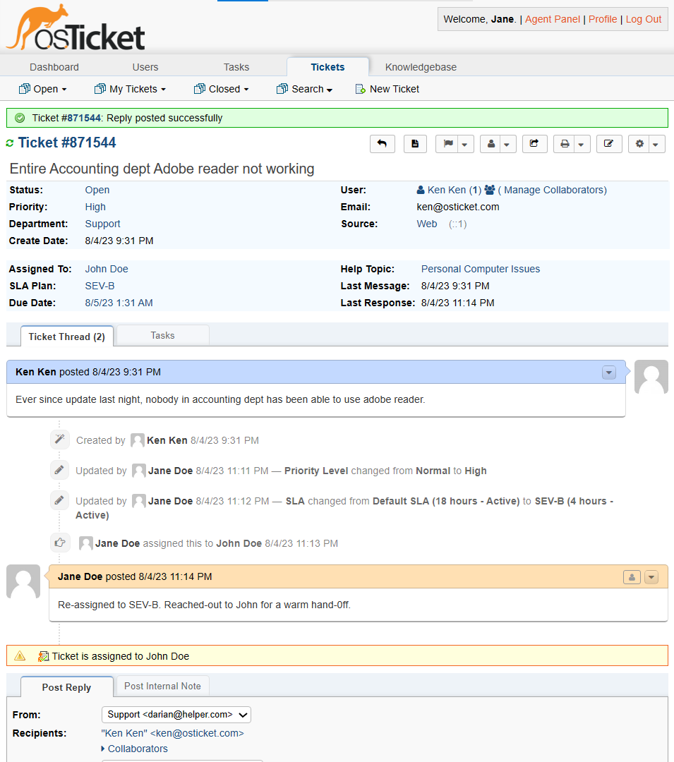 GitHub - DarianWells/osticket-ticket-lifecycle: Tutorial creating ticket lifecycle examples for ...