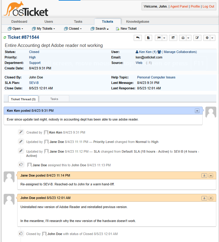 GitHub - DarianWells/osticket-ticket-lifecycle: Tutorial creating ticket lifecycle examples for ...