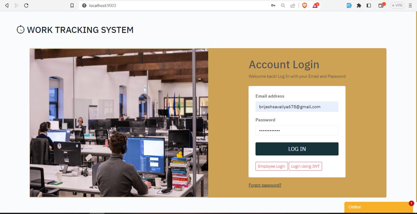 GitHub - Brijesh20112002/work-tracking: The system includes features ...