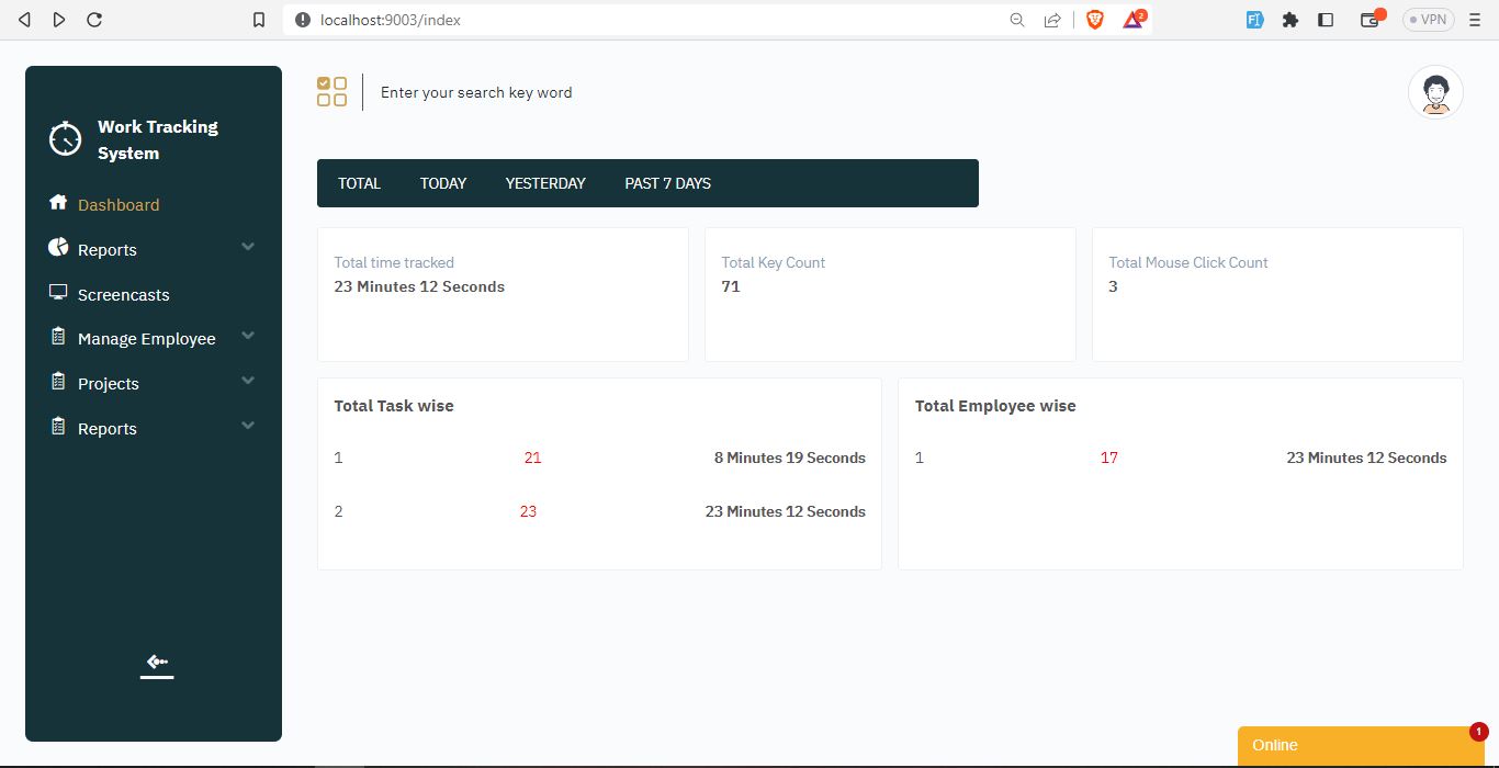 GitHub - Brijesh20112002/work-tracking: The system includes features ...