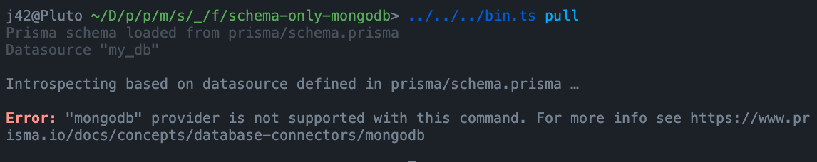 Inconsistent errors with different commands · Issue #8013 · prisma/prisma · GitHub