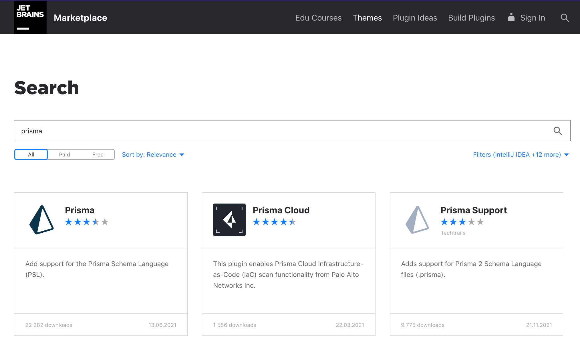 Feature Request Jetbrains Intellij Idea Webstorm Plugin · Issue 1788 · Prismaprisma · Github