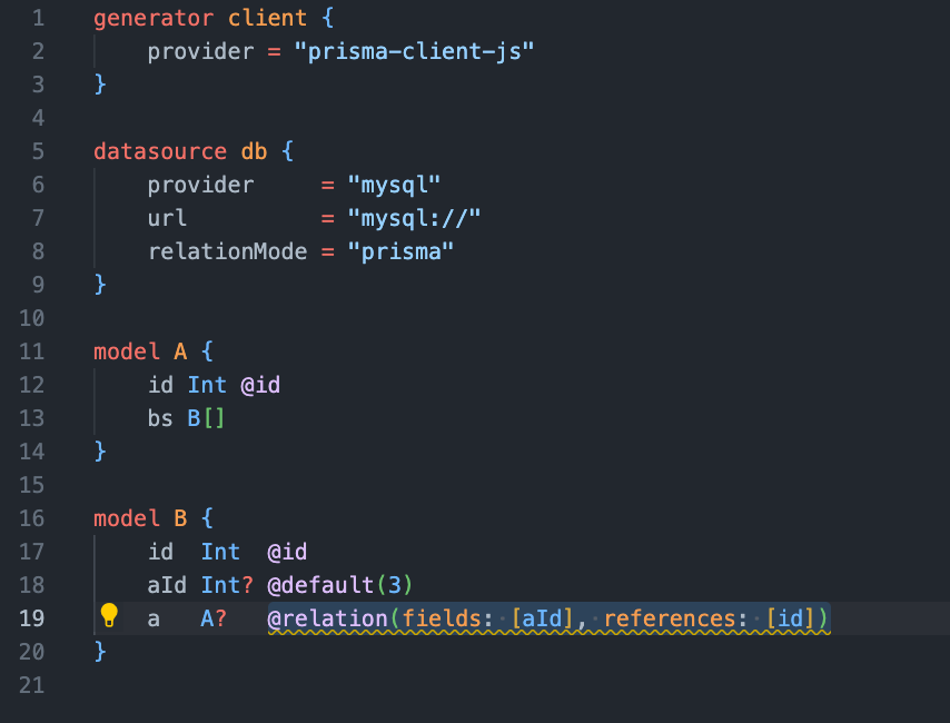 More informative `relationMode = prisma` warnings · Issue #16891 · prisma/prisma · GitHub