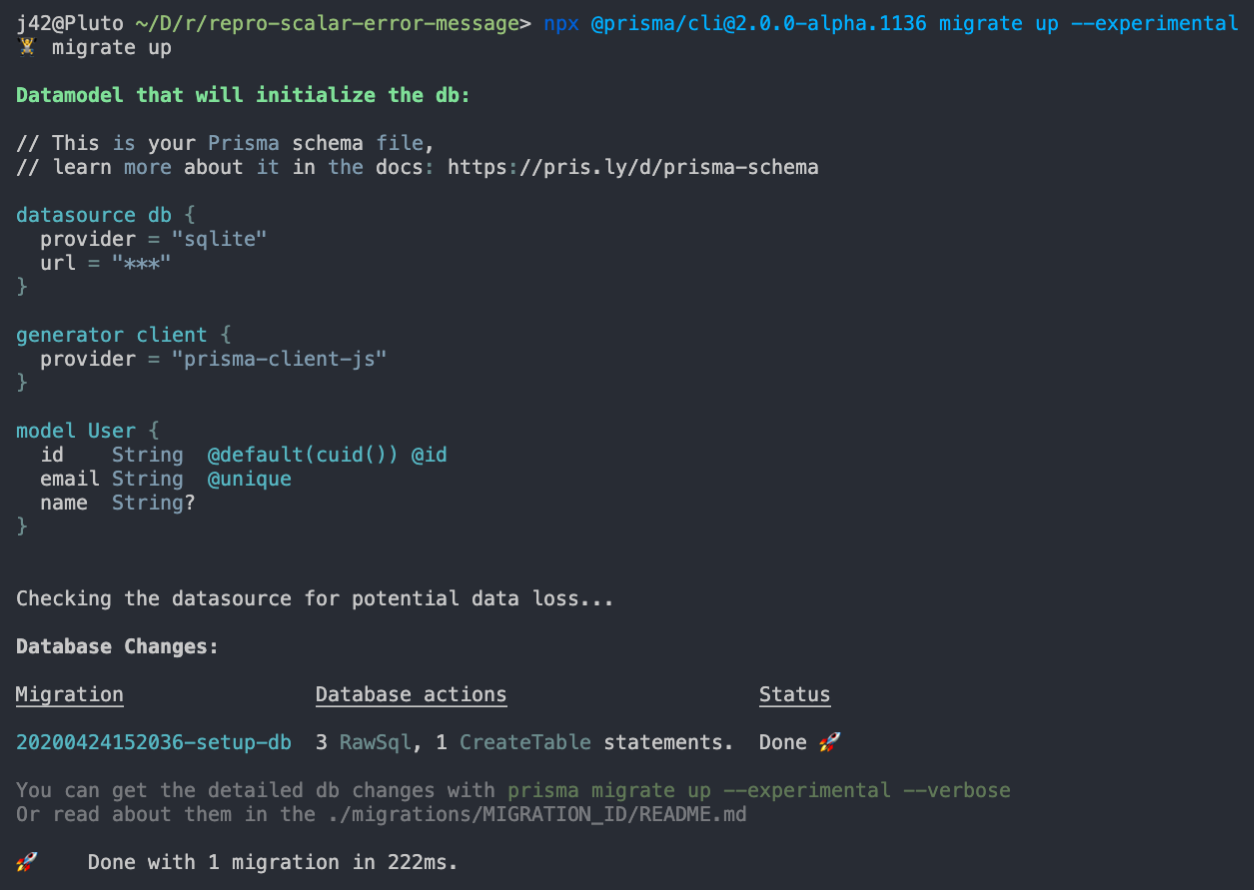 Error messages and DX with SQlite · Issue #2295 · prisma/prisma · GitHub