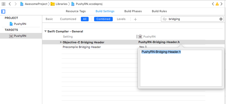 'PushyRN/PushyRN-Swift.h' file not found · Issue #29 · pushy/pushy-react-native · GitHub