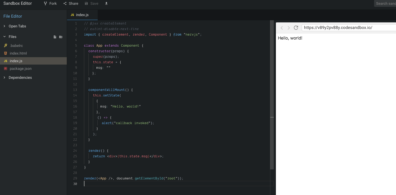 setState callback function will not be invoked in componentWillMount · Issue #84 · NervJS/nerv ...