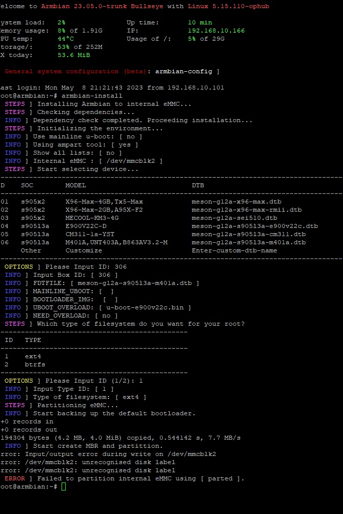 unt403a不能写入emmc · Issue #1381 · ophub/amlogic-s9xxx-armbian · GitHub