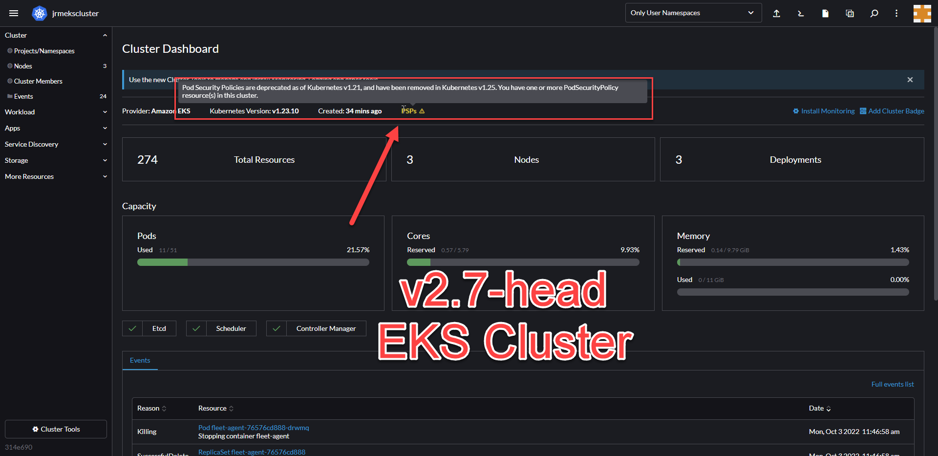 Improve PSP removal banner implementation · Issue #7012 · rancher ...