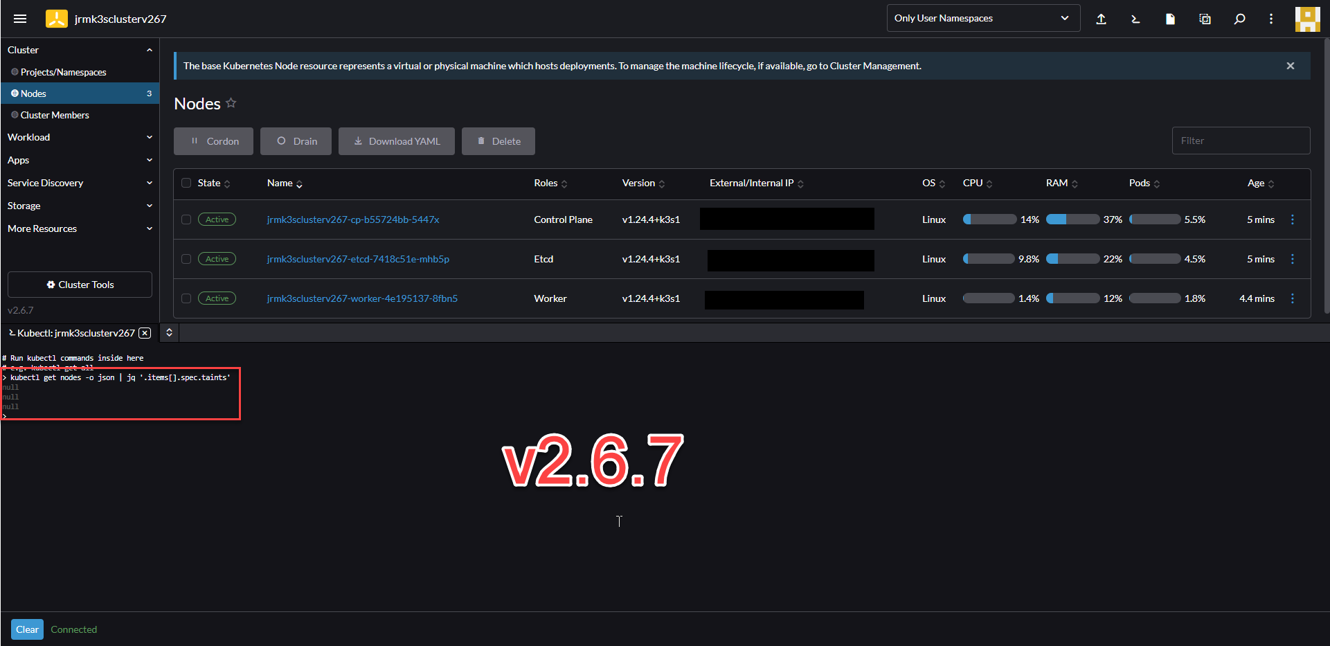 [BUG] k3s provisioned clusters from Rancher do not have taints on etcd/cp nodes · Issue #38681 ...