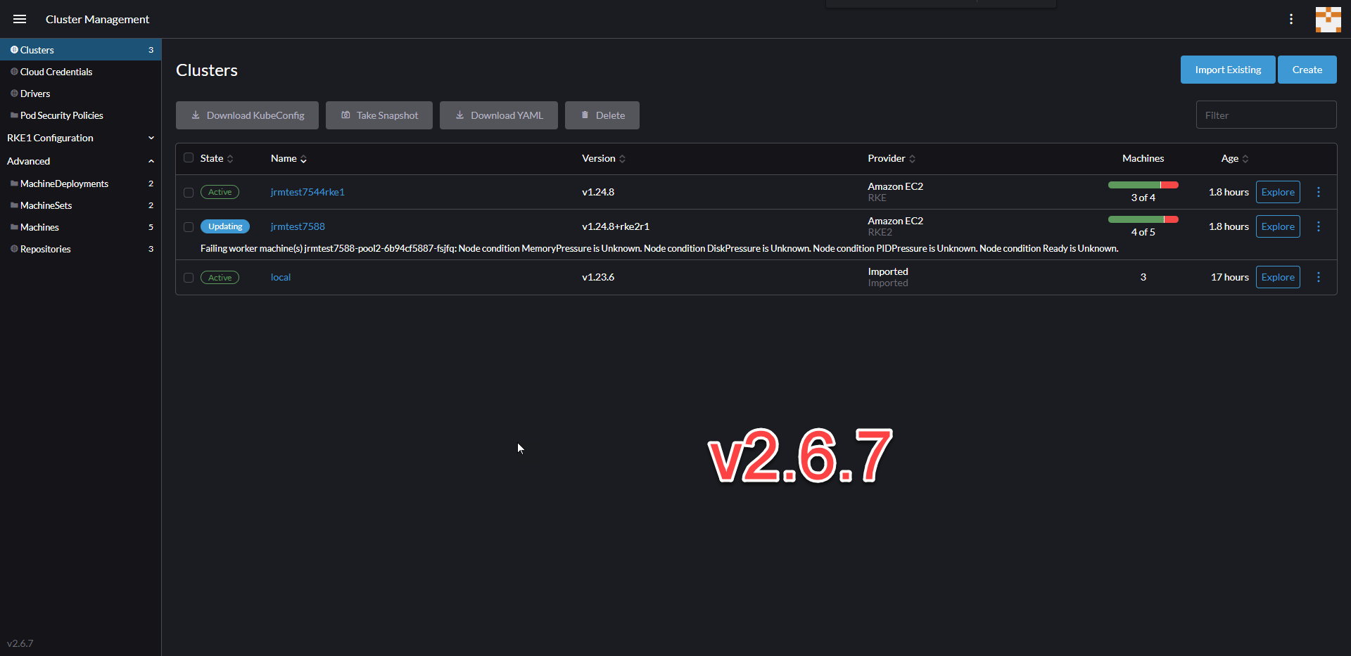 Cluster Mgmt list does not warn of inactive nodes · Issue #7544 · rancher/dashboard · GitHub