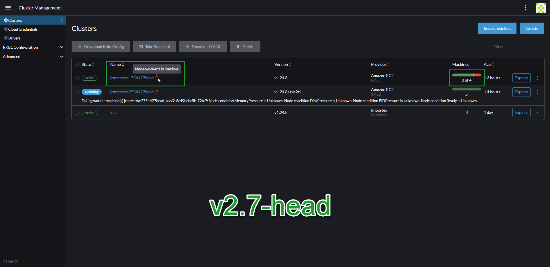 Cluster Mgmt list does not warn of inactive nodes · Issue #7544 · rancher/dashboard · GitHub