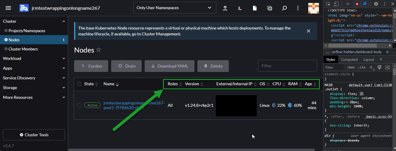 Sortable Table sort icons wrap from the column name · Issue #7264 · rancher/dashboard · GitHub