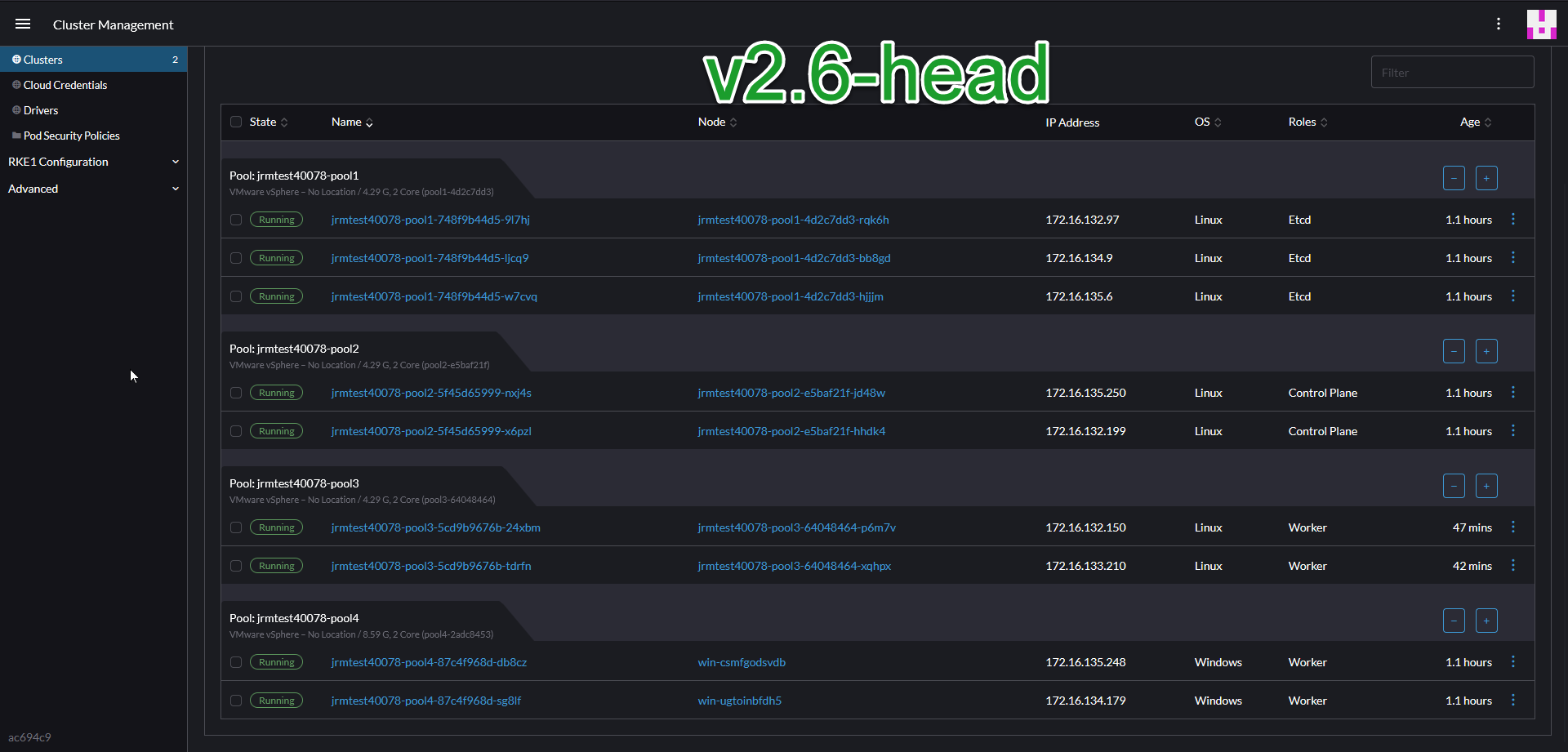 Backport V26 Bug Users Are Unable To Create Rke2 Vsphere Node Driver Clusters With More