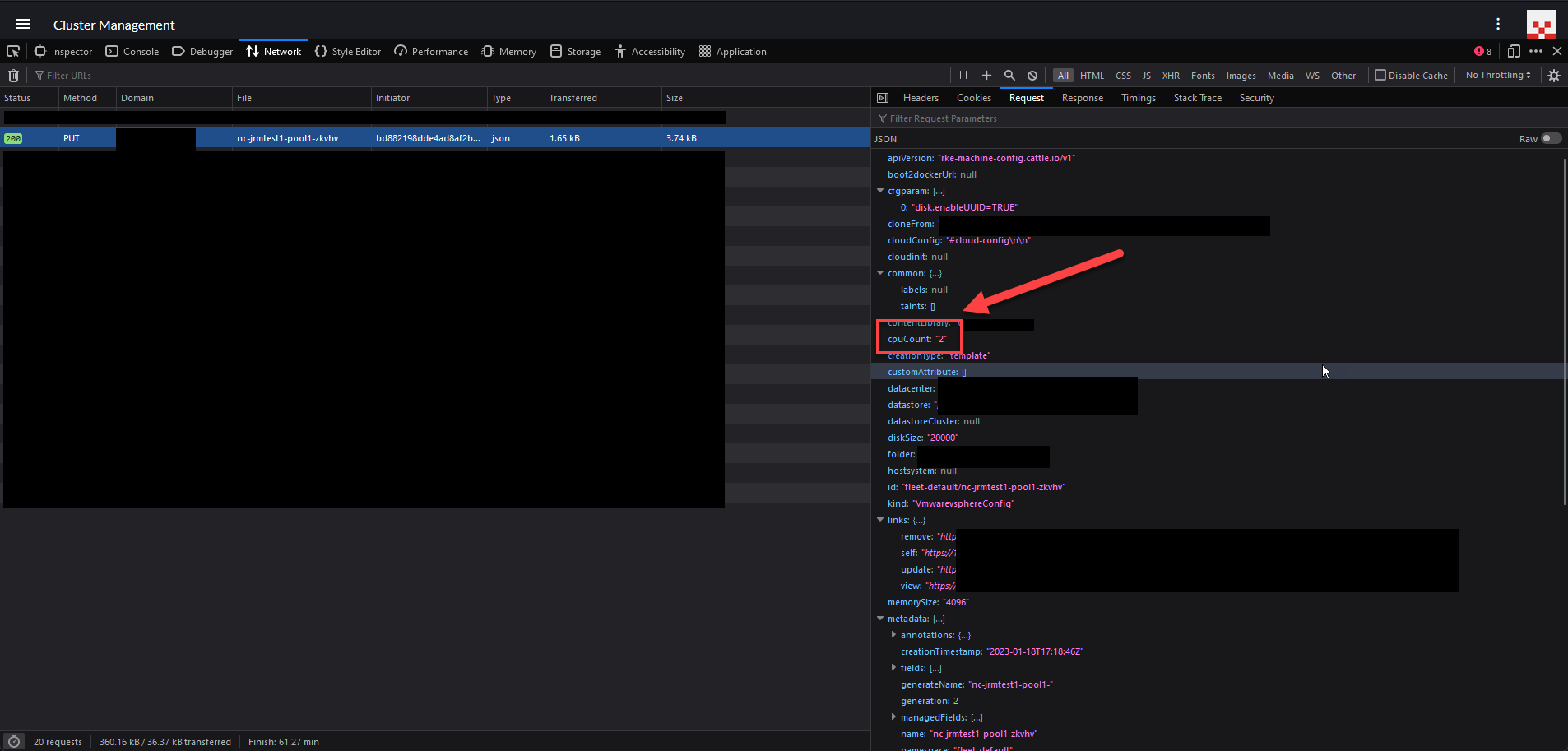 vSphere: CPU value changes to default when other values are changed · Issue #7783 · rancher ...