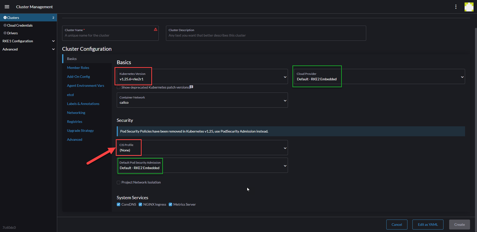CIS Profile default value on Custom Clusters is inconsistent and states ...