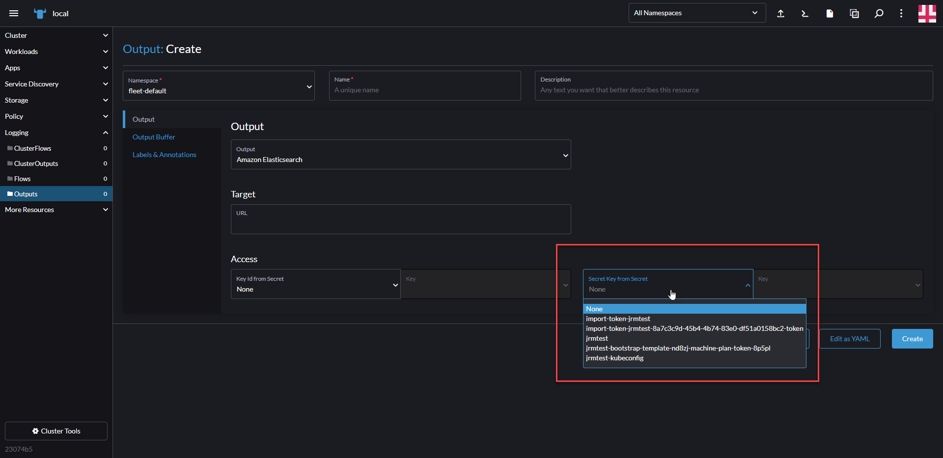 Create a RKE2 cluster, TLS Secret only shows the None option only · Issue #8287 · rancher ...