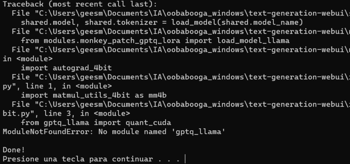 Error when loading with --monkey-patch · Issue #2007 · oobabooga/text-generation-webui · GitHub