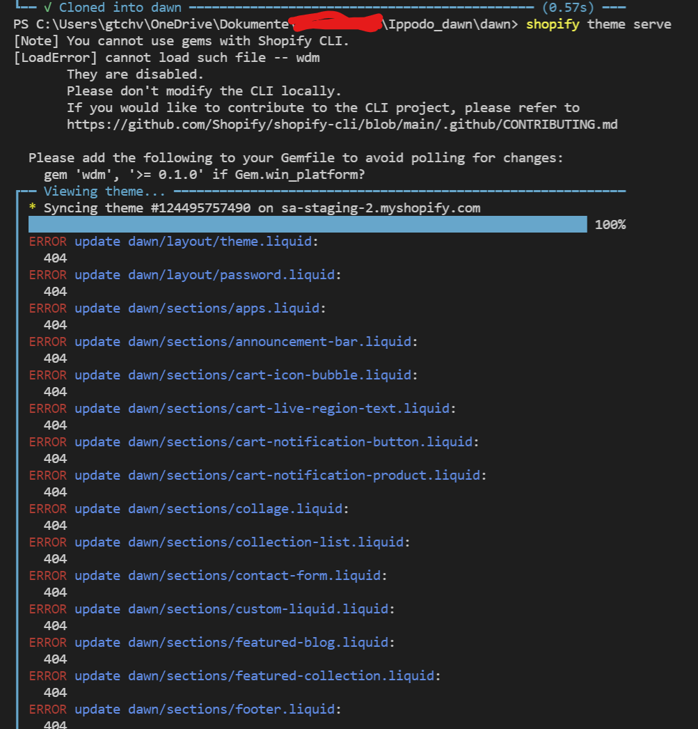 Shopify theme serve fails to sync all files of Dawn theme · Issue #1327 · Shopify/shopify-cli ...