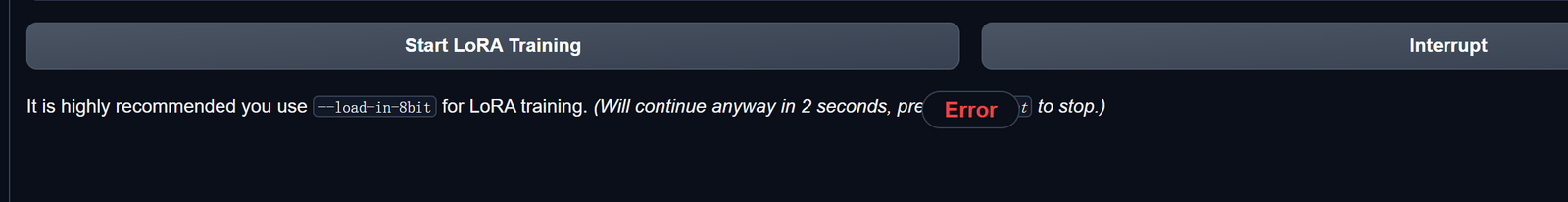 train lora error · Issue #2901 · oobabooga/text-generation-webui · GitHub