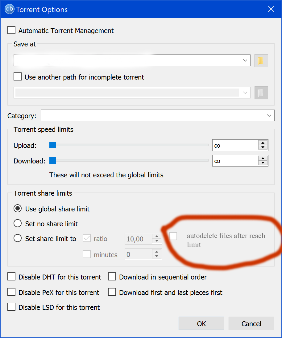 Per torrent share limits action · Issue #11569 · qbittorrent/qBittorrent · GitHub