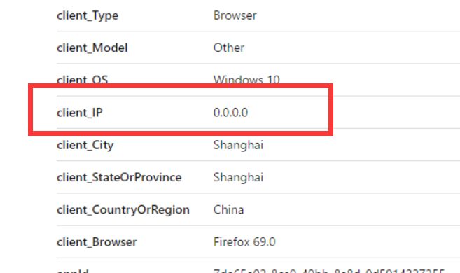 [BUG]client_IP value always 0.0.0.0 · Issue #1098 · microsoft/ApplicationInsights-JS · GitHub