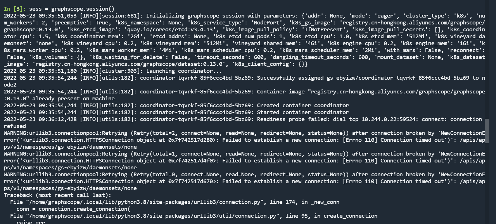 k8s多机集群环境启动session遇到的问题 · alibaba GraphScope · Discussion #1598 · GitHub