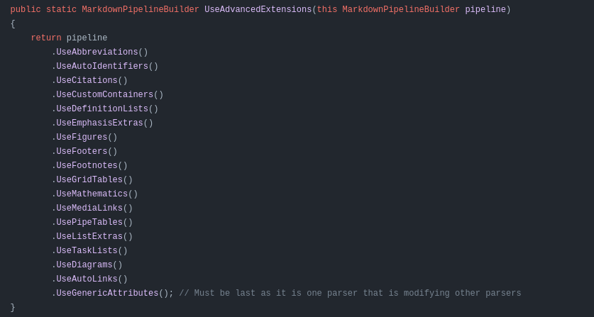 Markdig.Extensions.Footers.FooterBlock Not Implemented. Appears in the changelog comments · ppy ...