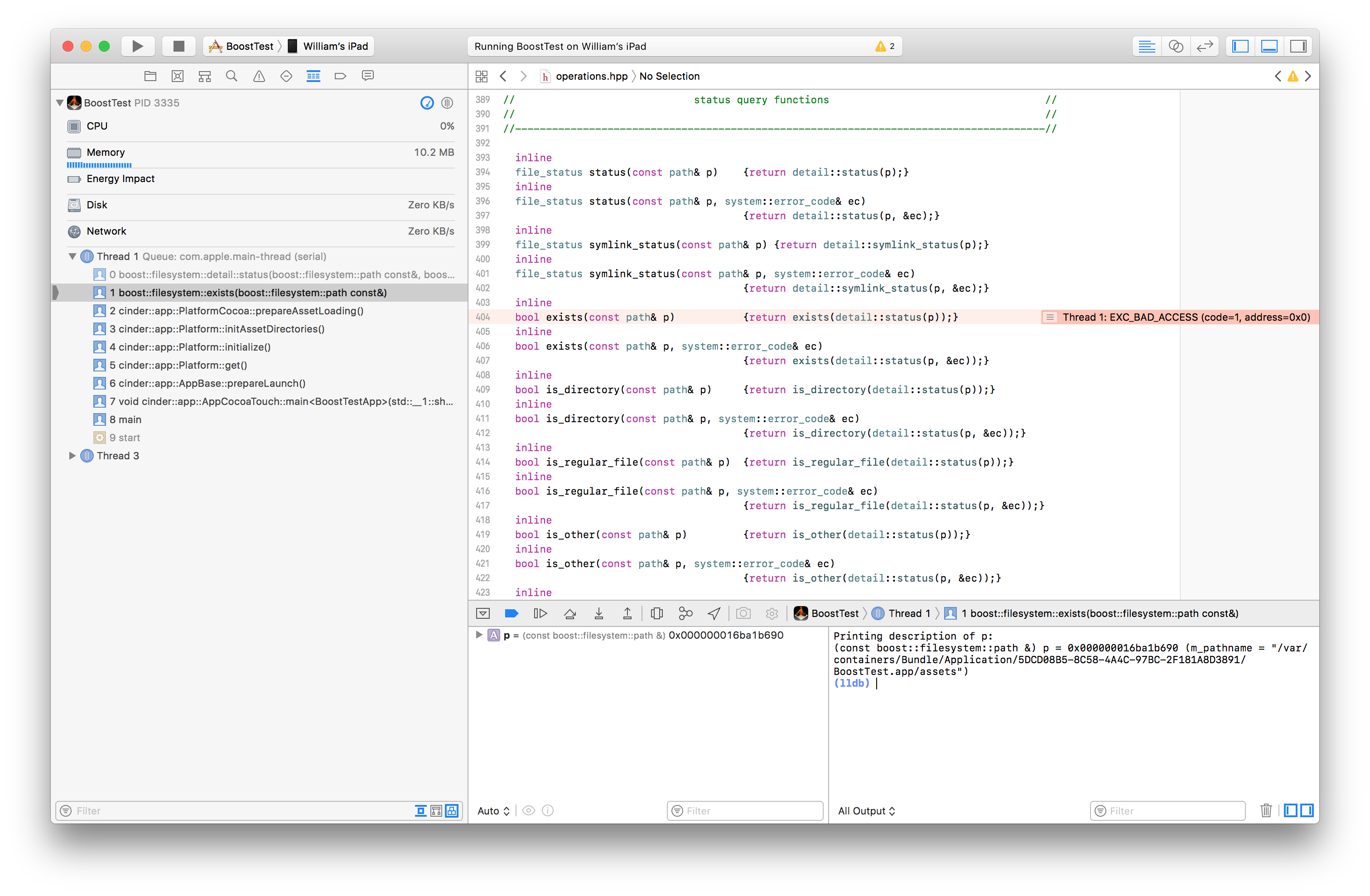 iOS apps crash on launch · Issue #1930 · cinder/Cinder · GitHub