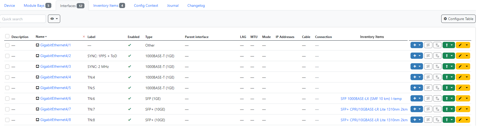 Enable Inventory Item Column In Devices Interface Tab · Issue 13723 · Netbox Communitynetbox