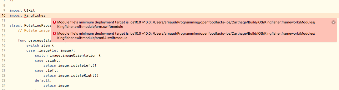 Module file's minimum deployment target is ios10.0 v10.0 in Swift 4.2 · Issue #1093 · onevcat ...