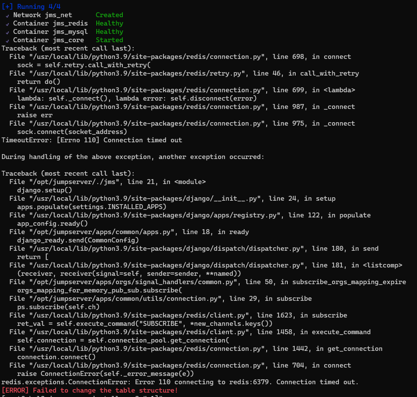 [Question] v3.4.1 安装报错 · Issue #10854 · jumpserver/jumpserver · GitHub
